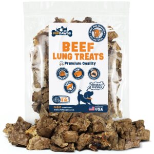 pupdawgs beef lung dog training treats | dog dental chews | healthy dog treats training | low calorie dog treats | dehydrated dog treats natural | beef lung training treats for dogs (8oz package)