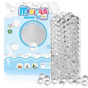 magiclub 120,000 clear super absorbent polymer beads, round, non-toxic for vase filler, soilless planting, wedding centerpiece floral arrangement