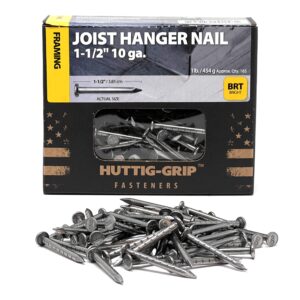 huttig-grip 1-1/2 inches joist hanger nail 10 gauge bright finish, 1 lb pack of 165 nails