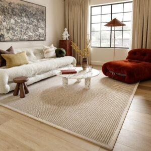 rugs usa x arvin olano patricia jute and wool area rug, 6x9, ivory