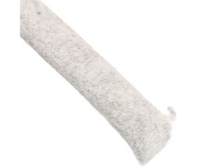 1/4" diameter white firm wool fiber felt f1 cord - 5 ft.