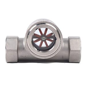 water flow indicator, stainless steel 1" npt female thread sight flow indicator with plastic impeller