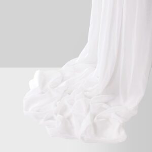 yen town 59" perfect solid color sheer chiffon fabric by the yard continuous draping fabric for wedding party backdrop