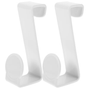 housoutil 2pcs multifunctional z hook seat hooks towel hook storage hooks toilet tank hangers door hook hangers hand towels hangers plastic white plastic hanging hooks back door hook coat