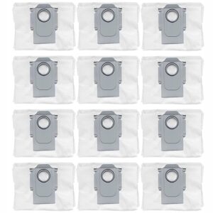 12pcs replacement roborock s7 dust bag, works with s8 pro ultra, s8+, roborock s7 maxv ultra, roborock q7 max+,roborock q7+,roborock q5+, roborock s7 accessories