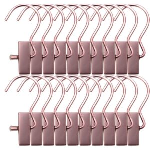 koobay laundry hook boot clips hanger clothes hanging clips, rose gold multi-functional socks towel clip clothespins,lightweight home travel hangers for closet hanger organizer matte process (20 pack)