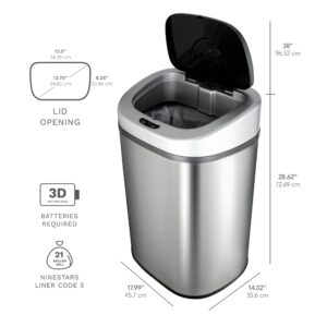 JIMORY 21.1 Gallon Trash Can, Motion Sensor Touchless Kitchen Trash Can, Stainless Steel