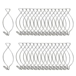 bonsicoky 60 pcs drop ceiling hook clips with hook, grid hanging ceiling hook clips for office, classroom, home, party and wedding decoration