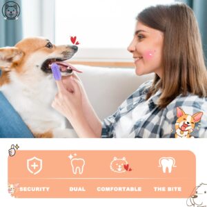 YUEYUEJIA Dog Toothbrush Finger Toothbrush Dog Tooth Brushing Kit 4Pack Dog Finger Toothbrush for Dog Teeth Cleaning&Dog Dental Care Dog Tooth Brush Dog Toothbrush Kit Pet Toothbrush