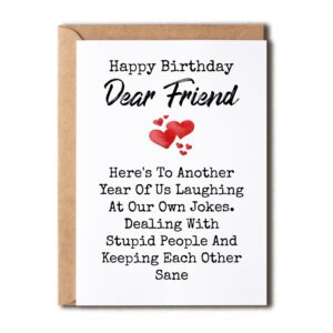 eruditegifts dear friend - happy birthday card for best friend - coworker birthday card - funny birthday gift - best friend birthday card