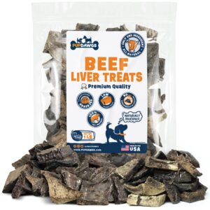 pupdawgs hickory smoked flavor beef liver treats, 1lb - all-natural dehydrated dog treats - nutritious training treats for dogs made in usa