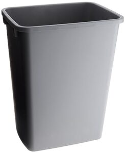 lovmor 35qt kitchen trash can - lightweight and sturdy slim trash can, wastebaskets for kitchen, bathroom, office, workspace, easy to clean, 2 pack, gray