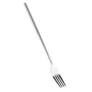 Haosie Extendable Fork, 8.7 to 25.4 Inch Long Fork, Telescopic Fork, Retractable Fork BBQ Dinner Fruit Dessert Extended Fork Sturdy and Durable Stainless Steel Tableware（1pcs）