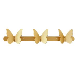 bathroom towel hooks gold butterfly coat hooks coat rack wall mount with 3 hooks butterfly design aluminum alloy key holder bags robe hat hangers for home decor towel hook