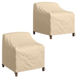 pure garden 50-lg1299 outdoor chair covers 2-pack slipcover, tan