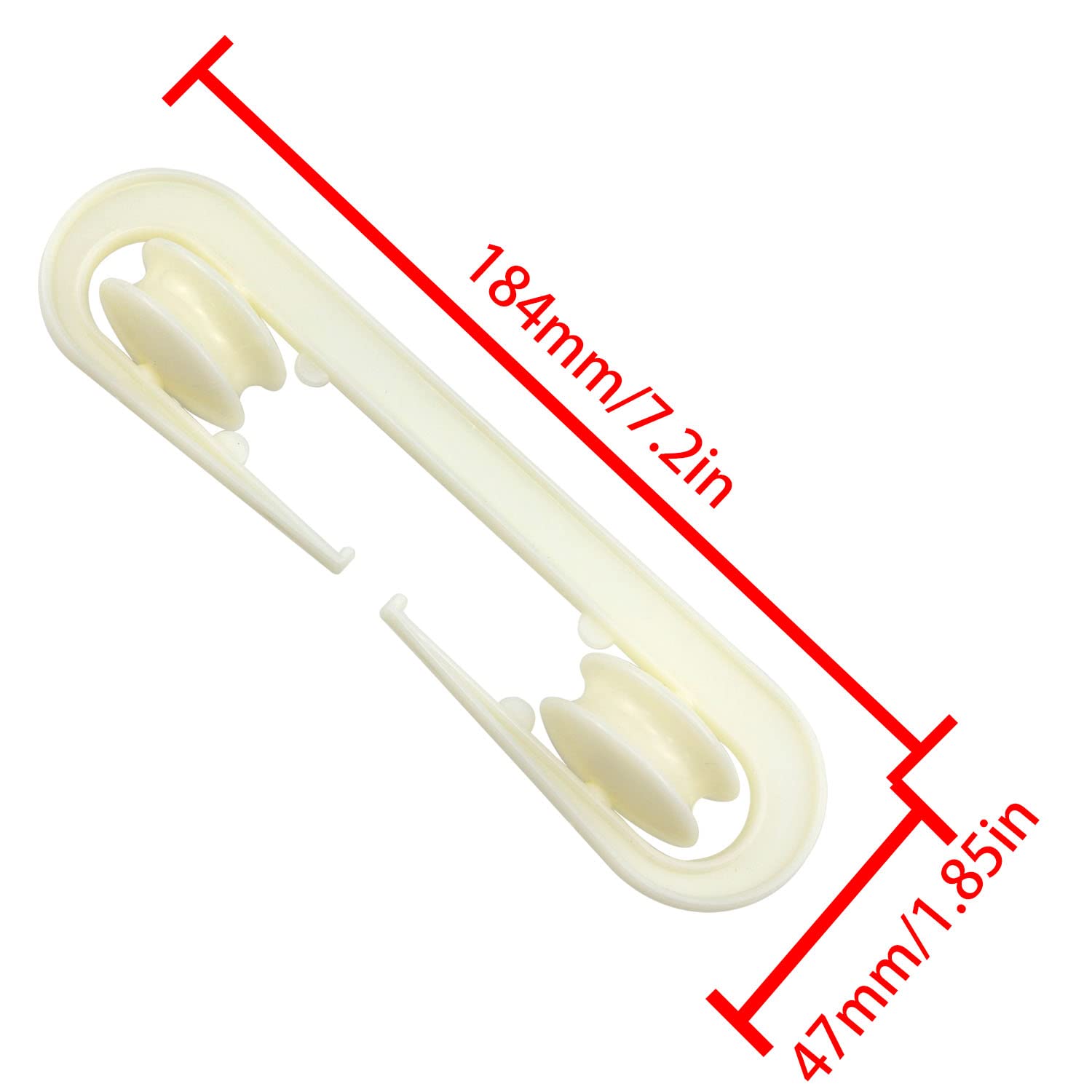 Lovelysp S-Shaped Clothes line Splitter Clothes line Pulley Kit Suitable for Long Clotheslines and Heavy Duty Pulley Cloth Cord Attachments -2PCS