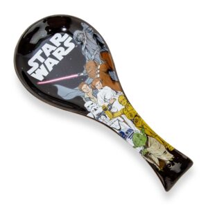 star wars original trilogy characters ceramic spoon rest holder | kitchen organizer for utensils to keep countertop clean