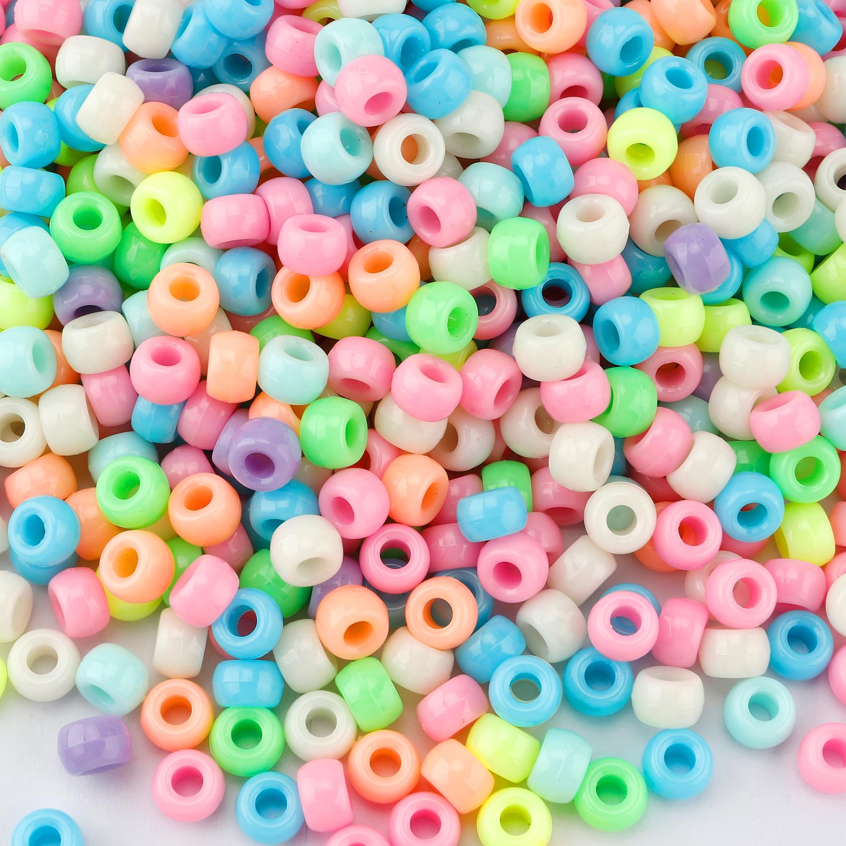 1100pcs Pony Beads,Beads for Jewelry Making,Friendship Bracelet Beads,Beads for Bracelets,Hair Beads,Beads for Crafts,Pony Beads Bulk,Kandi Beads,Colorful Beads,Necklace Beads,DIY Beads