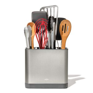 oxo good grips adjustable stainless steel organizer, large utensil holder