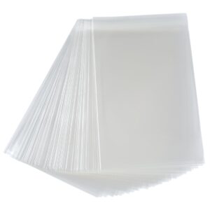 coolake self sealing cellophane bags 6x8 inch 100 pcs clear resealable cello bags self adhesive treat bags for packaging,bakery bread,cookies,favors,products,candy