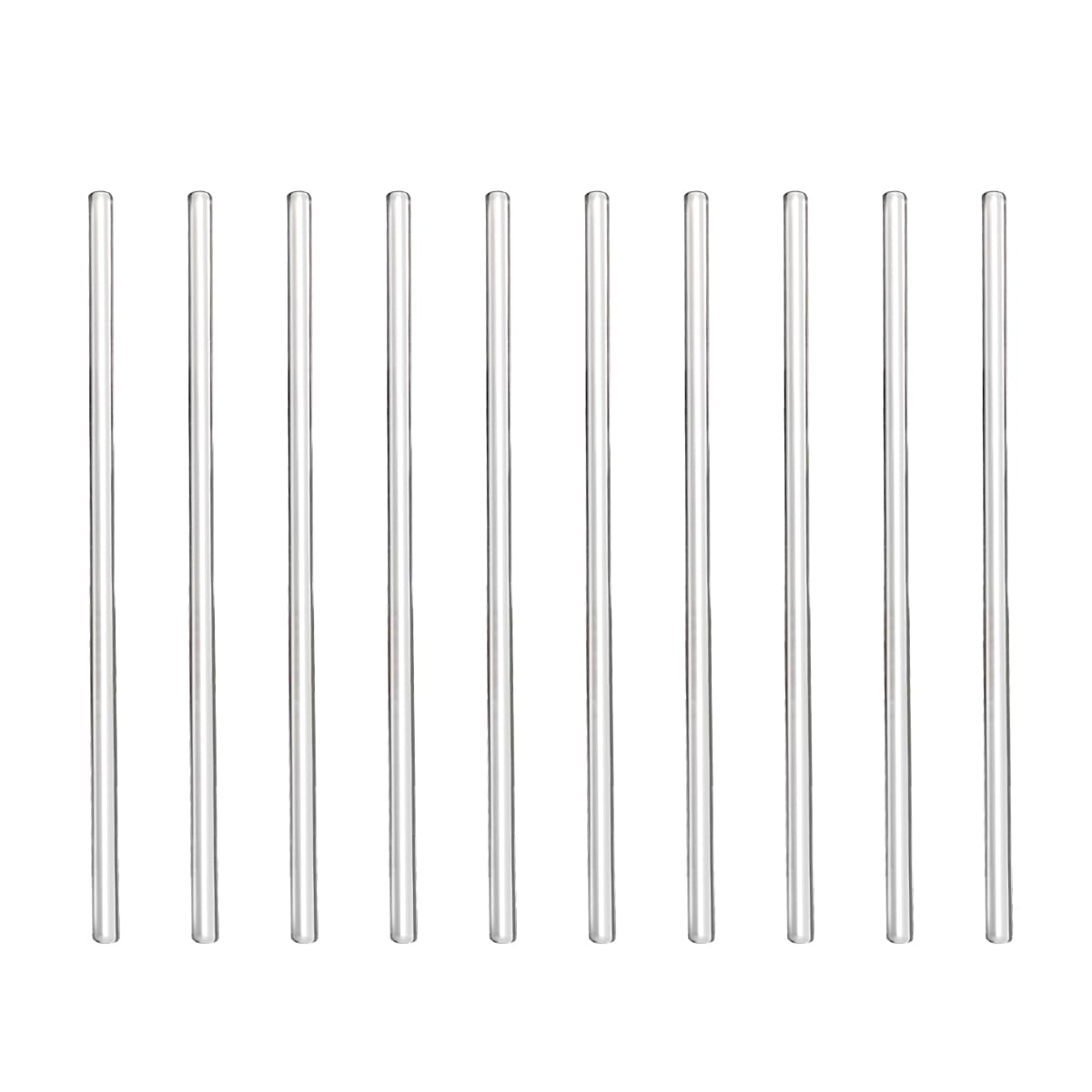 10Pcs Glass Stirring Rod 5.9" Length Stir Rod Mixing Tools with Both Ends Round, High Temperature Resistant