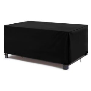 table cover 51"(l) x 30"(w) x 28"(h),outdoor heavy duty waterproof 600d furniture cover for cart prep table,coffee table,bbq grill table,office desk cover