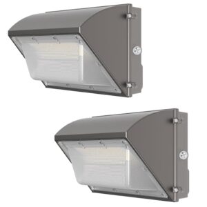 150w led wall pack light,2 pack 5000k 18000lm outdoor lights dusk to dawn,ip65 waterproof,600-800w hps equivalent outdoor led security light (2pack)