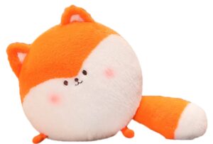 plush round fox stuffed animal fox hugging pillow fox plushies throw pillow round fox anime gift for kids and lovers in birthday,valentine's day,christmas¡­