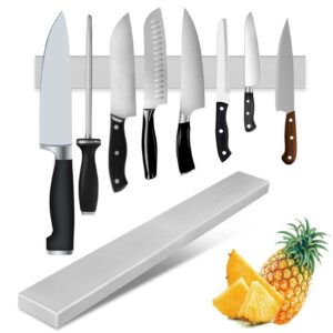 mg magnetic knife holder for wall, stainless steel knife magnetic strip with multi-purpose functionality as a knife holder, knife strip, magnetic tool organizer & home organizer (16inch)