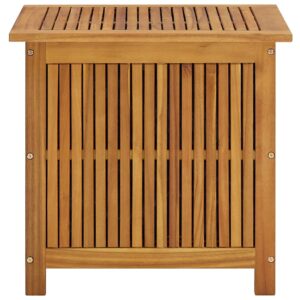 loibinfen Solid Wood Outdoor Storage Bench,Solid Acacia Wood Garden Deck Box Patio Storage Box with Liftable Top Outdoor Wooden Storage Container for Patio,Backyard,Poolside, 23.6"x19.7"x22.8"