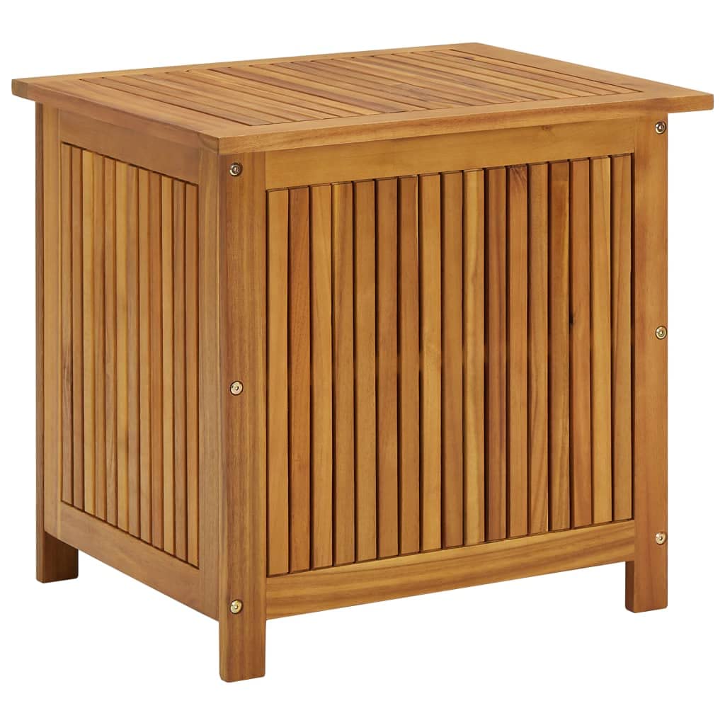 loibinfen Solid Wood Outdoor Storage Bench,Solid Acacia Wood Garden Deck Box Patio Storage Box with Liftable Top Outdoor Wooden Storage Container for Patio,Backyard,Poolside, 23.6"x19.7"x22.8"