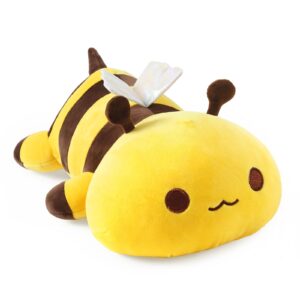 onsoyours cute bee plush, soft stuffed animal honey bee plush toy pillow for kids (yellow, 13")