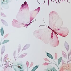 Greeting Card With Wishes For All Life's Blessings For A Very Special Mom Happy Birthday with Butterflies