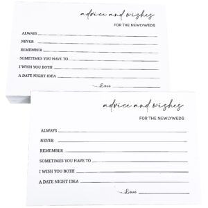 rxbc2011 wedding advice and well wishes cards for the mr and mrs bride and groom newlyweds bridal shower games note marriage advice pack of 50 (white)