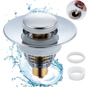 ijigui bathroom sink plug, universal pop up bathroom sink plug, sink drain plug suitable for bathtub, kitchen, wash basin(for 32-42mm drain hole)