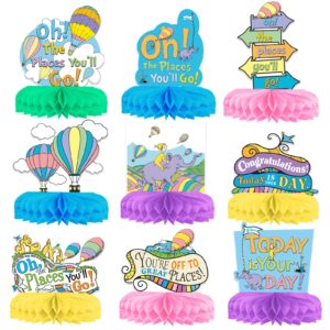 9pcs oh the places you'll go decorations oh the places party decorations graduation party centerpiece for table oh the places you will go decorations kindergarten graduation decorations