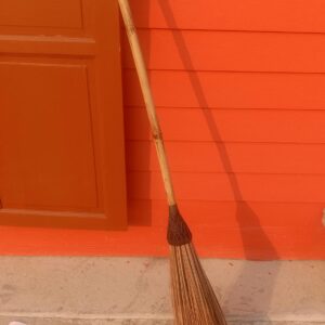 SN SKENNOVA - Handcrafted Coconut Leaf Stick Broom: Heavy Duty Cleaning Power for Home Patio Gardening