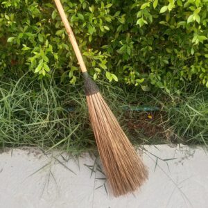 SN SKENNOVA - Handcrafted Coconut Leaf Stick Broom: Heavy Duty Cleaning Power for Home Patio Gardening