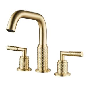 3 hole bathroom basin faucet brass bathroom faucets basin faucets-brushed gold