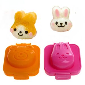 3pcs boiled egg mold cute cartoon 3d egg ring mould bento maker cutter decorating egg tool 5 * 4.5 * 5cm