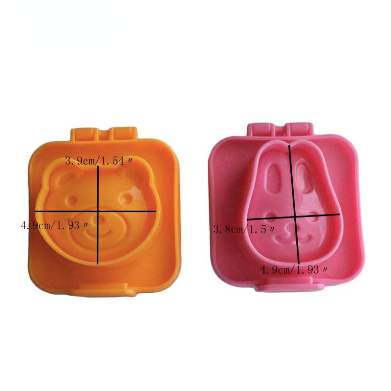 3Pcs Boiled Egg Mold Cute Cartoon 3D Egg Ring Mould Bento Maker Cutter Decorating Egg Tool 5 * 4.5 * 5CM