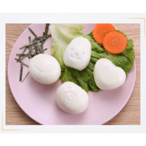 3Pcs Boiled Egg Mold Cute Cartoon 3D Egg Ring Mould Bento Maker Cutter Decorating Egg Tool 5 * 4.5 * 5CM