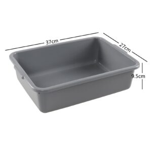 Drephia 5-Pack 8 L Commercial Bus Box, Small Wash Bus Tub, Gray