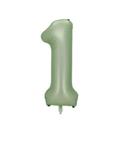 fingcro oliver green foil balloons number 1, 40 inch