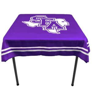 college flags & banners co. stephen f. austin lumberjacks logo tablecloth or table overlay