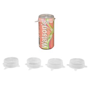 extra small silicone stretch lids 2 inch 5 pack same size reusable silicone jar cover to fit 2 inch to 2.4 inch cans cups bottles