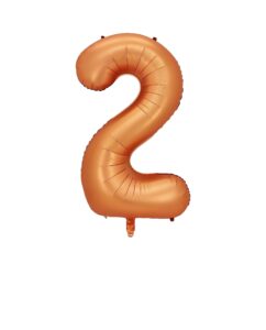 fingcro orange foil balloons number 2, 40 inch