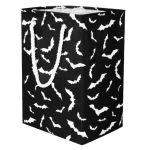 halloween bat black laundry hamper, 78l large collapsible tall laundry basket waterproof dirty clothes bag with cotton ropes handles washing storage bin for clothes, toys, nursery, bedroom, bathroom,