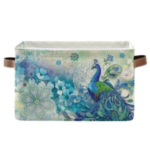 wihve storage bins beautiful peacock fabric storage basket for organizing closet shelf organizer basket with handles