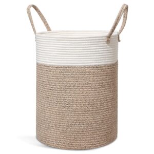 woven laundry basket laundry hamper for bedroom, dirty clothes hamper tall basket, boho laundry basket nursery hamper, 58l large laundry hamper dirty clothes basket clothes hampers for laundry blanket